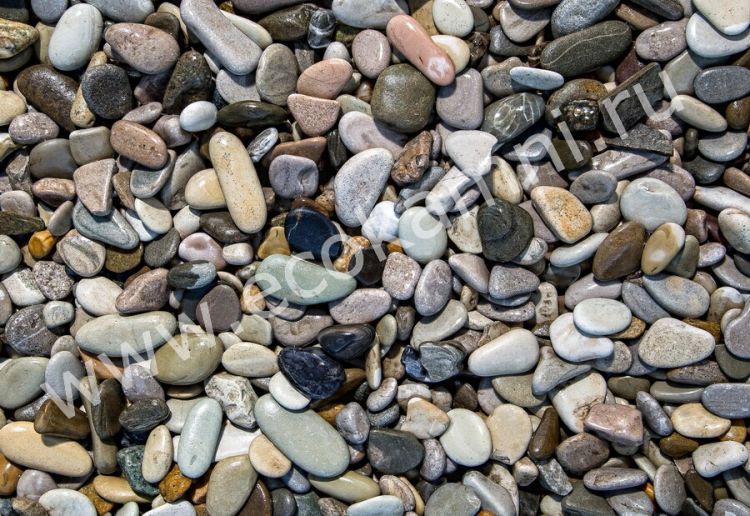 Галька морская «Черноморская» окатанная 5–100 мм, микс оттенков купить ...